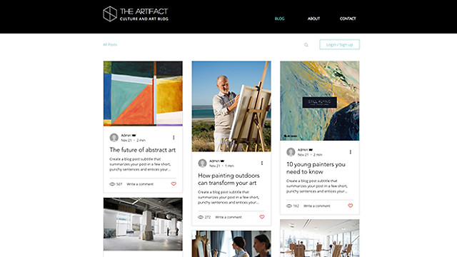 Visual Arts Website Templates | Creative Arts | Wix.com - Page 2